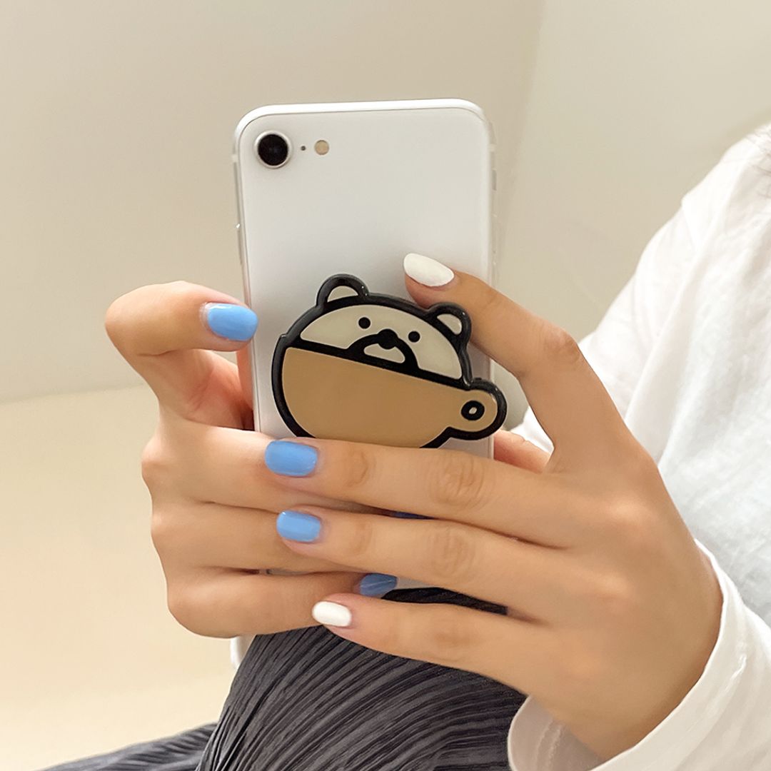 곰돌이 곰 그립 스마트 톡 By 디저트베어 핸드폰 스마트폰 휴대폰 홀더 폰 핑거 손잡이