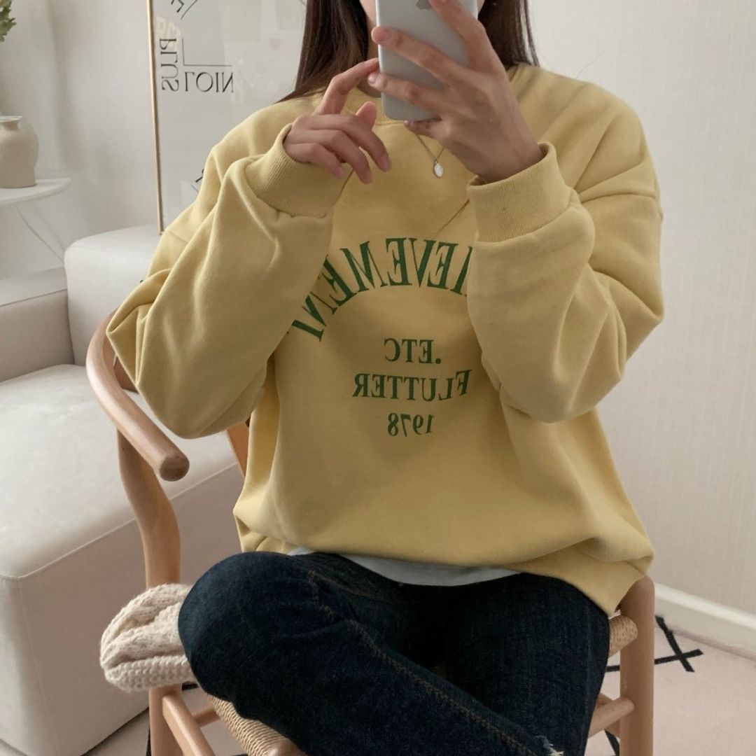 시스루데이 77사이즈 88사이즈 빅사이즈 루즈핏 봄 가을 플러티 맨투맨 티셔츠