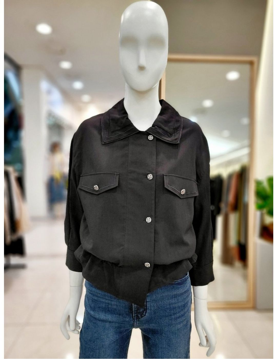 포스티 W몰 나이스클랍 A224pwb903 카라 포인트 아우터 블라우스