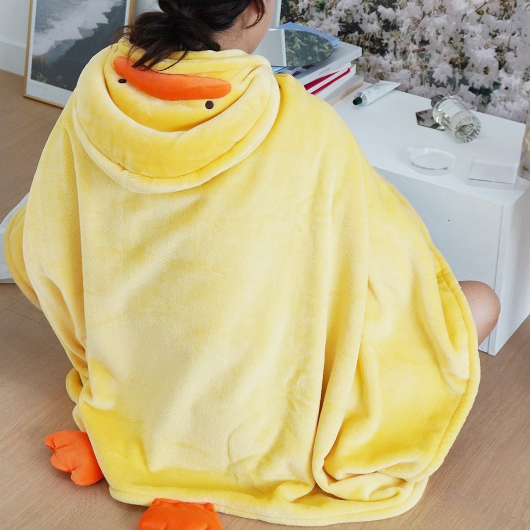 입는 후드 망토 집순이 담요 블랭킷 정품 오린이 캐릭터 극세사 똑딱이 단추 사무실 학생 귀여운 어깨담요