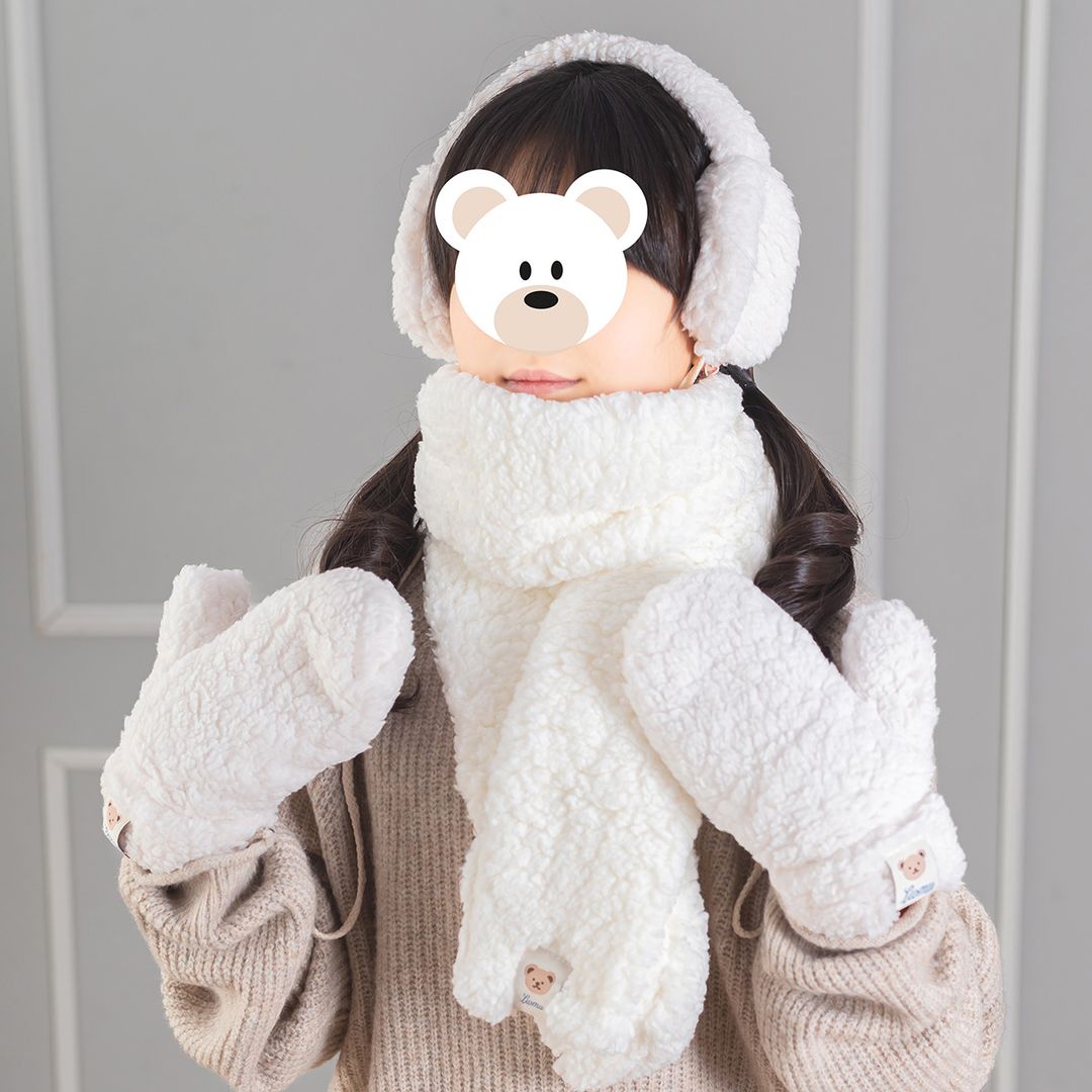 3종3컬러 뽀글이 양털 목도리 귀도리 장갑 세트구매가능