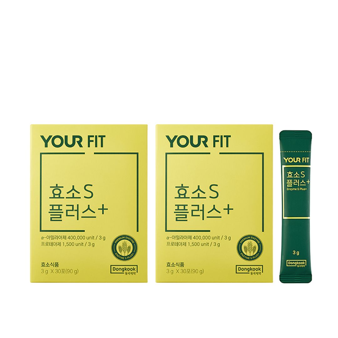 포스티 유어핏 효소s 플러스 3g 30포 2박스 2개월분 곡물발효효소