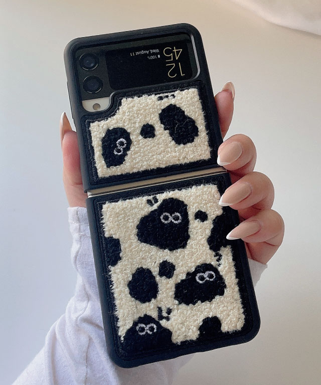 나인틴프라이데이 당일출고🚀 귀여운 먼지 케이스 캐이스 후리스 플리스 양털 뽀글이 어그 갤럭시 Z플립3 Z플립4 Z플립5 Z플립6 제트플립5 제트플립6 지플립5 지플립6 플립