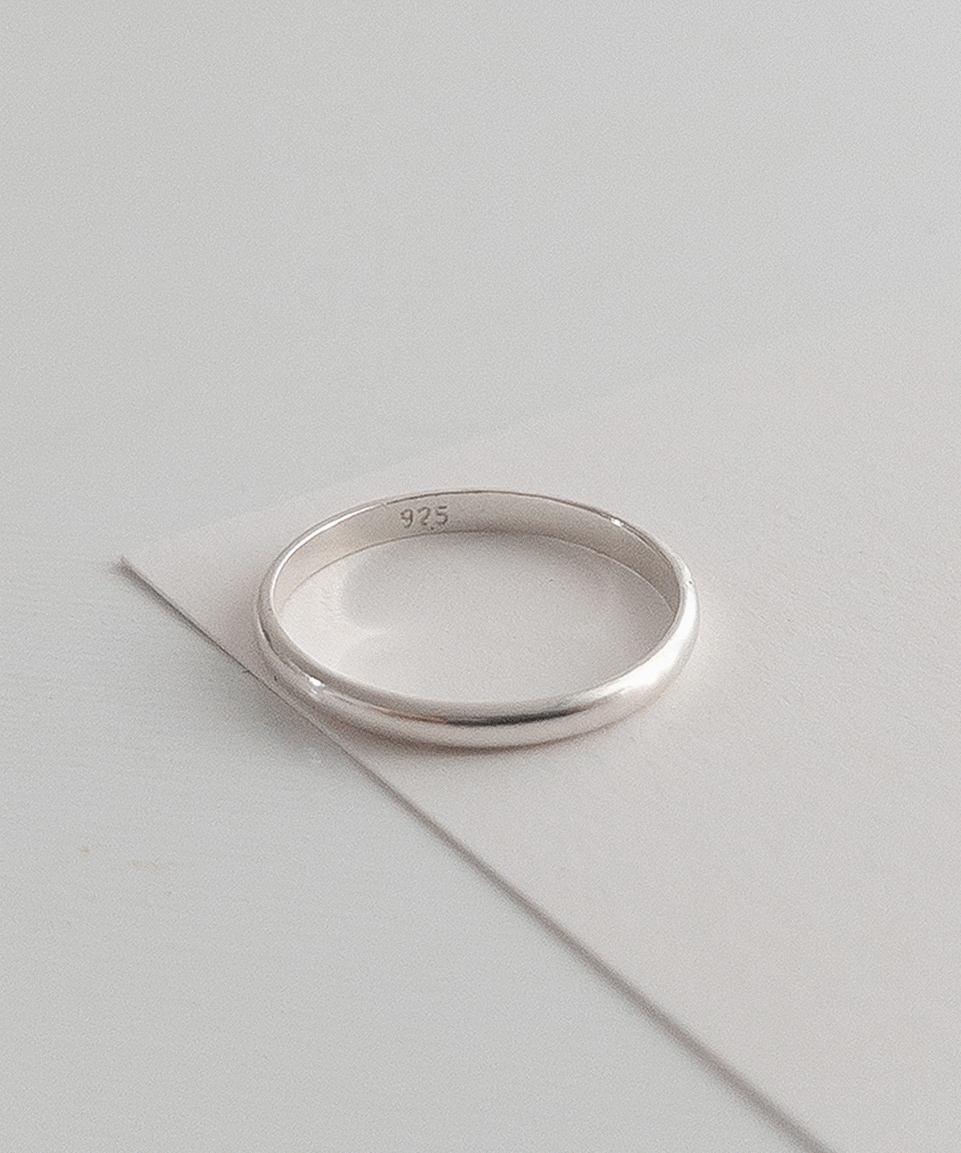 끌렌느 [Silver925] 2mm 심플 민자 925 실버 반지 (3colors)