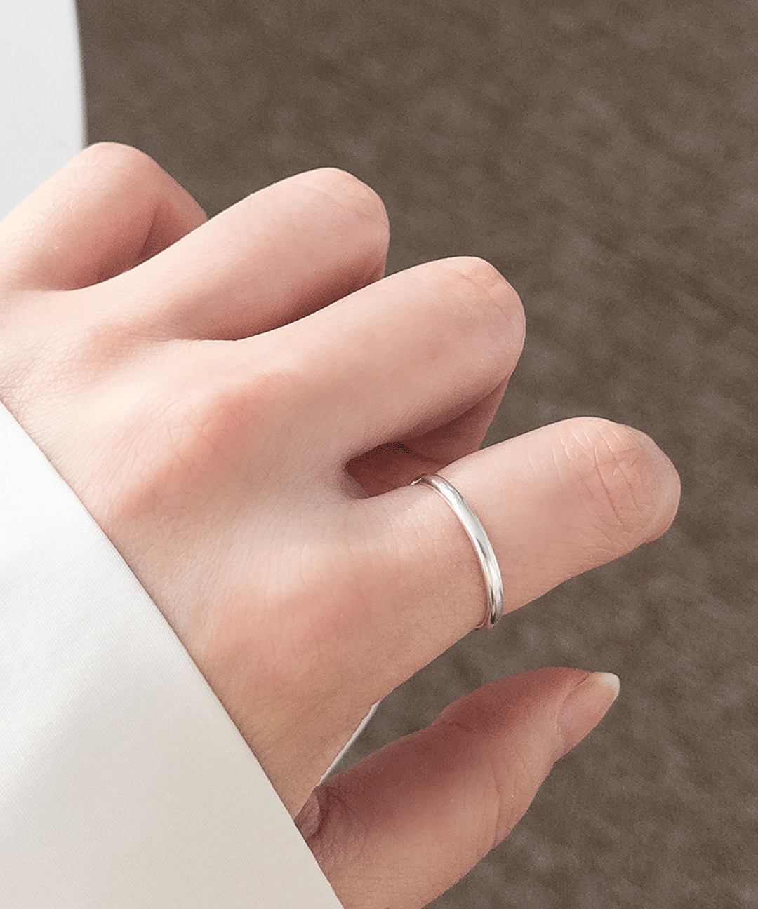 끌렌느 [Silver925] 2mm 심플 민자 925 실버 반지 (3colors)