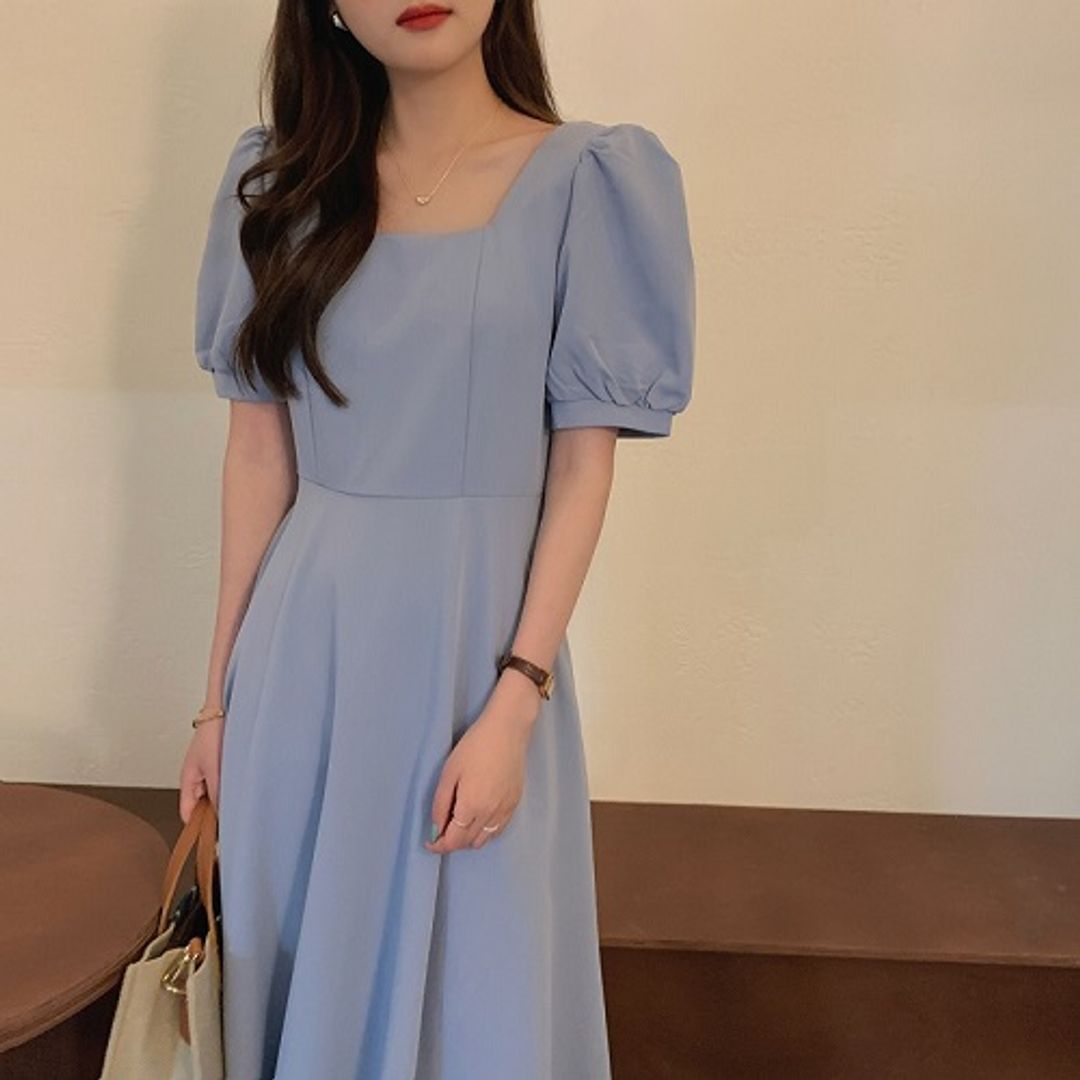 당일출고아나운서 협찬 디아 봄 여름 하객 원피스 엄마돌 돌잔치엄마 피로연 상견례 아나운서 스퀘어넥 30대여름원피스 44