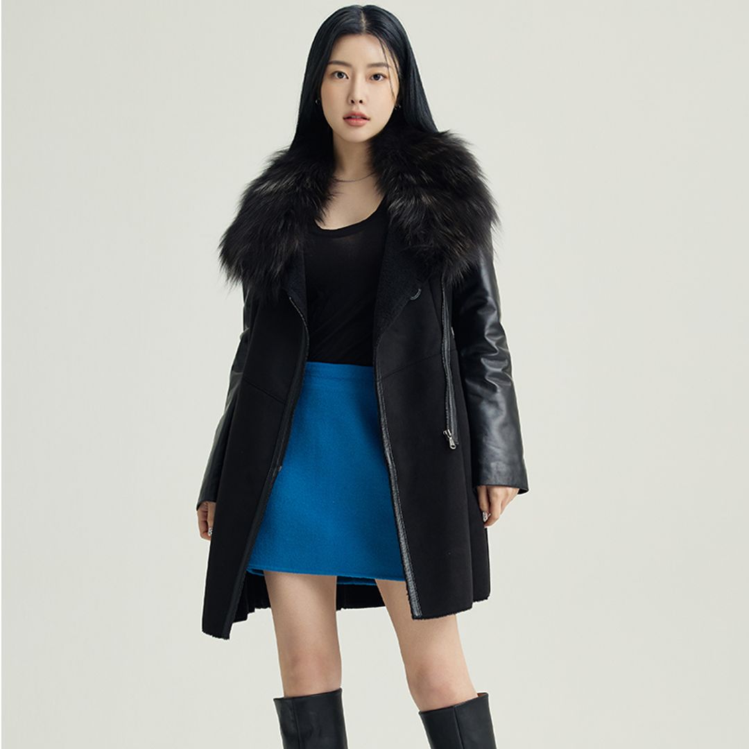 포스티 역시즌특가 루나코어스 실버폭스카라 양모무스탕
