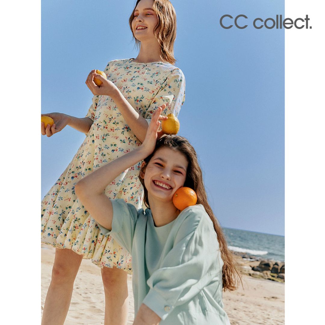 포스티 Cc콜렉트 벨티드 플레어 원피스 Lyc212mse043