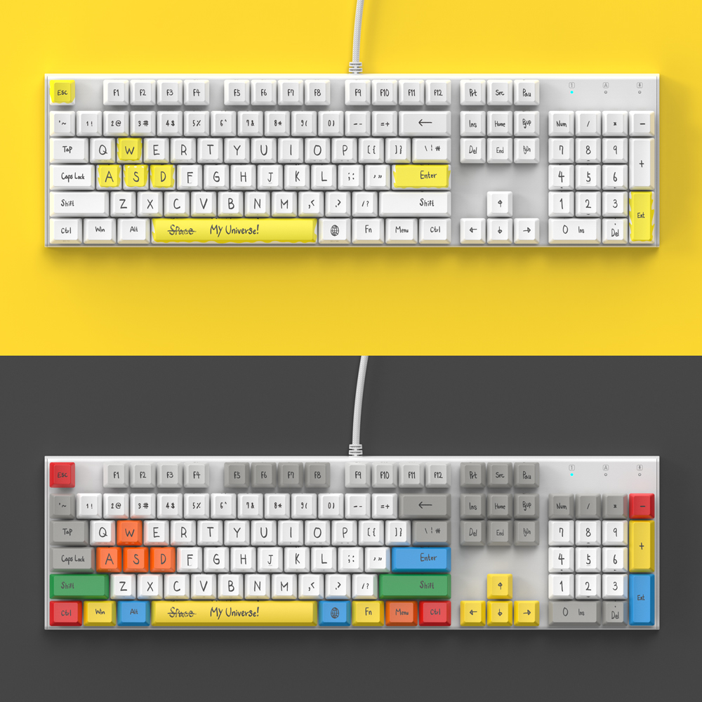 퍼뜩퍼뜩 너드 키보드 nerd keyboard keycap set 디자인 키보드 키캡 세트