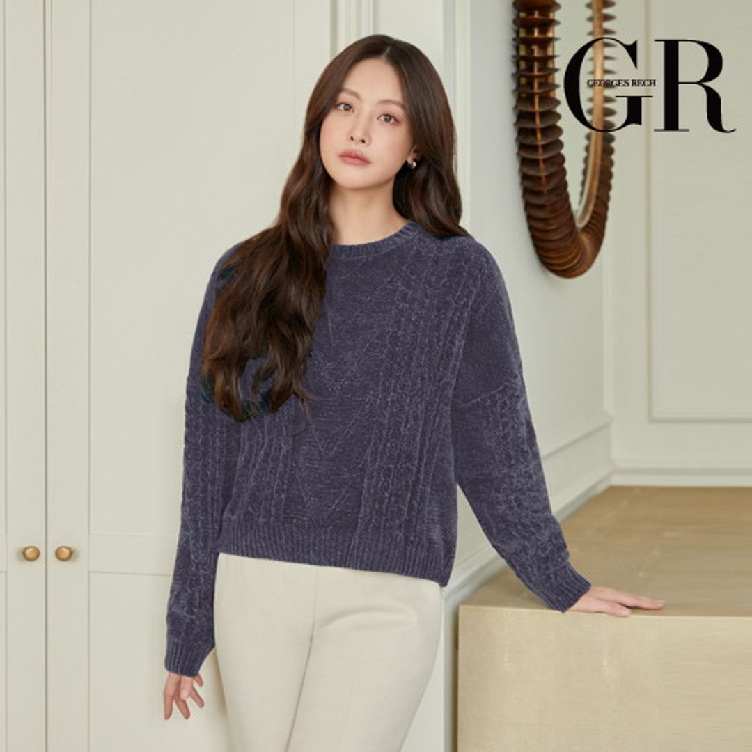 포스티 Gr 조르쥬 레쉬 벨벳 케이블 니트 3종