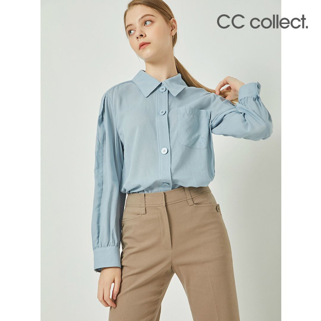 포스티 Cc콜렉트 포켓 로고 자수 셔츠 Blc213msc005