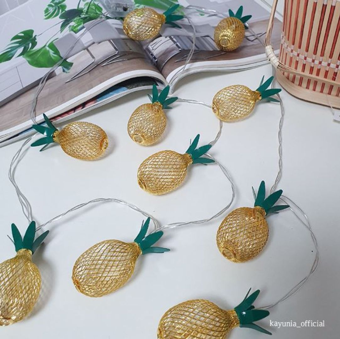 캠핑 감성 전구 파인애플 Led 조명🍍 가랜드 디자인 인테리어 꾸미기 데코 무드등 취침등 과일 모양