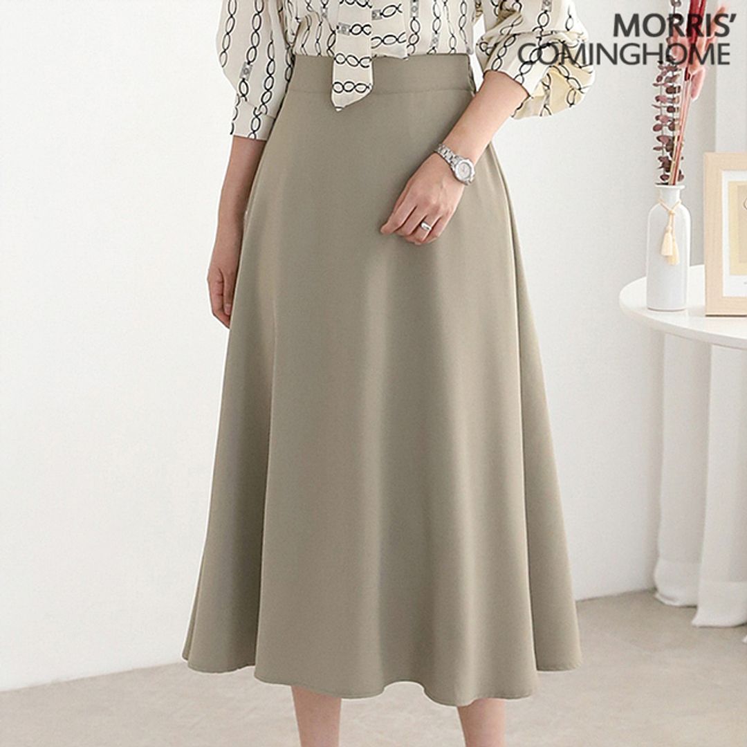 포스티 노멀 플레어 롱 스커트m2208sk070c