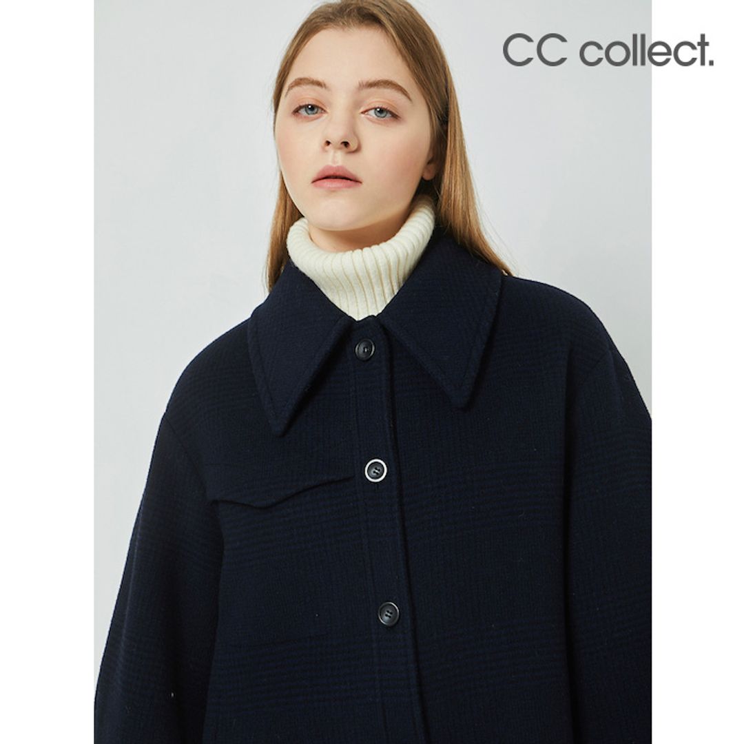 포스티 Cc콜렉트 셔츠 카라 하프 코트 Nyc214msg001