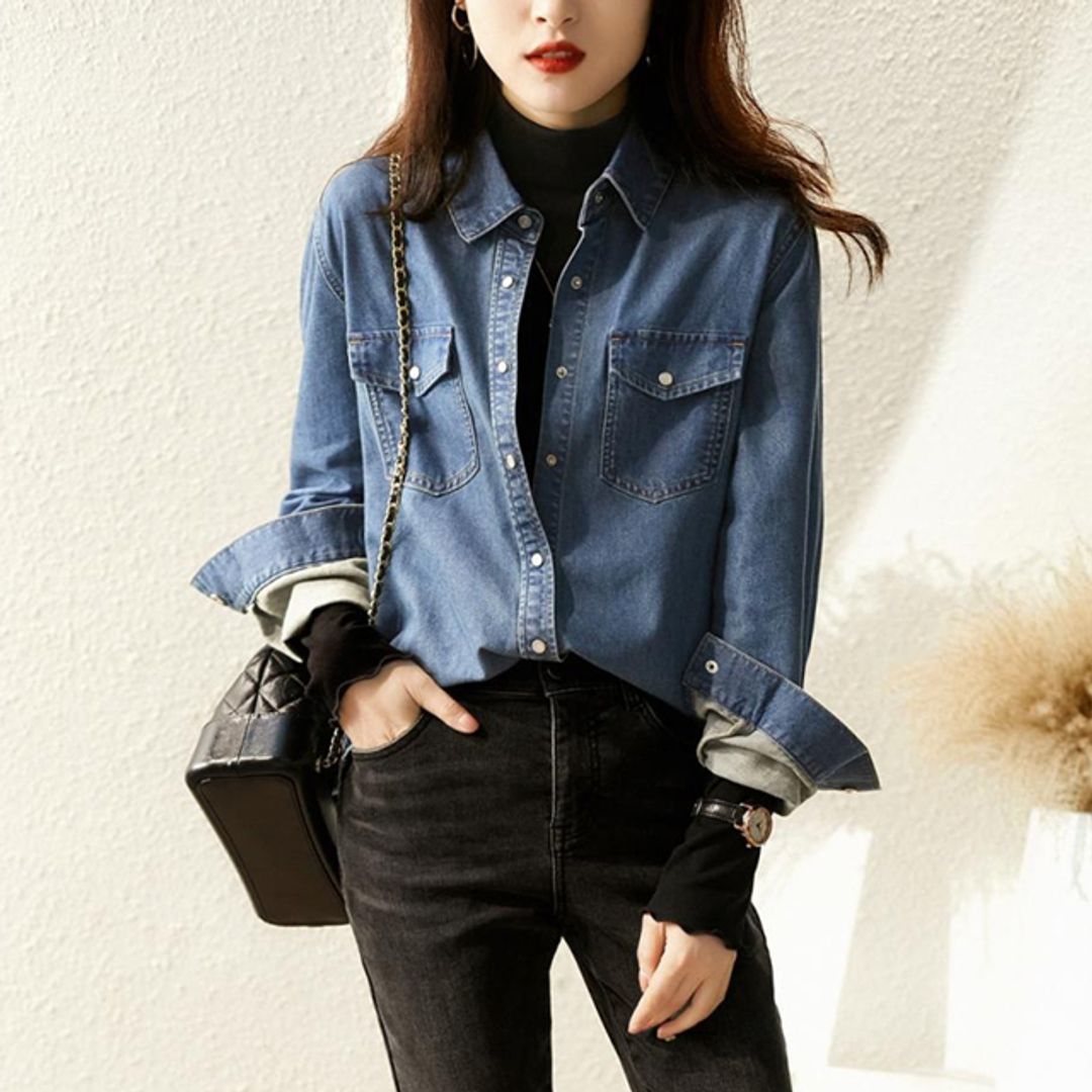 포스티 리퓨 루즈핏 데님 셔츠