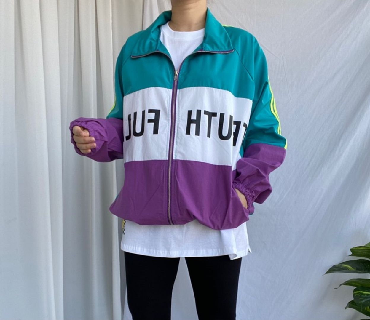 봄 가을 간절기 바스락 집업 바람막이 트레이닝 점퍼 커플 아노락 상의 운동복