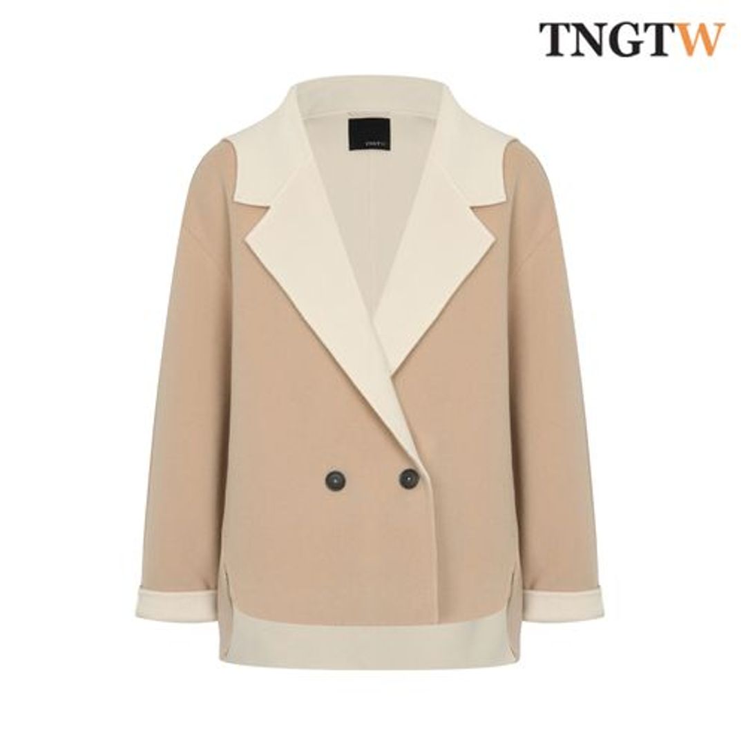 포스티 울100 더블버튼 세일러카라 하프코트베이지 Thh0cdw95