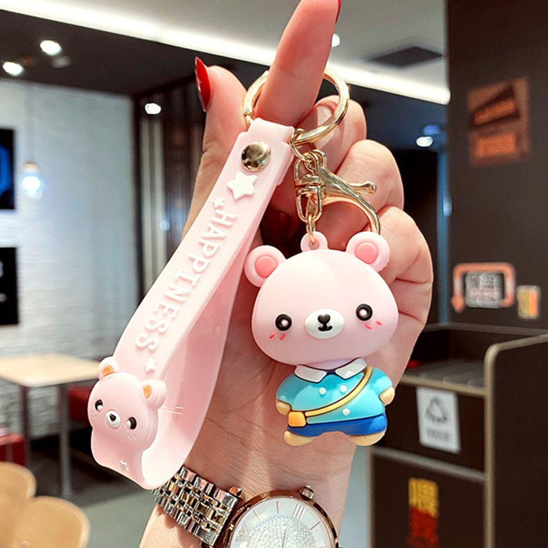 애기 곰 캐릭터 가방 키홀더 에어팟키링 스트랩 열쇠고리