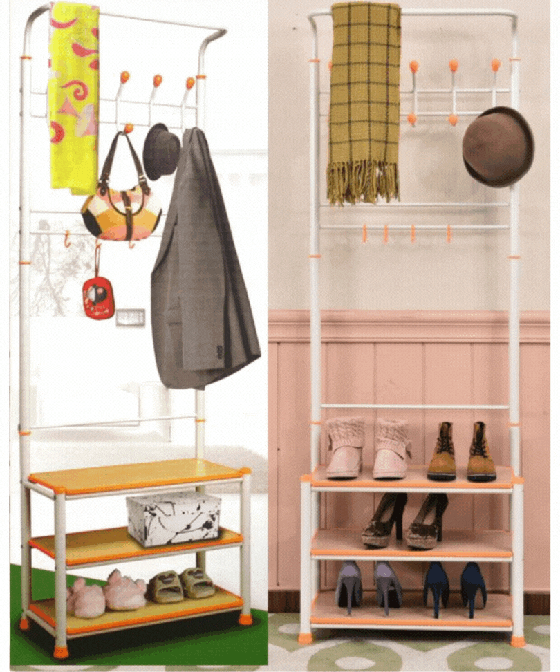 [이동식 옷걸이 행거👍] 다용도 깔끔 정리함 ️ 원룸 자취 기숙사 사무실 카페 매장