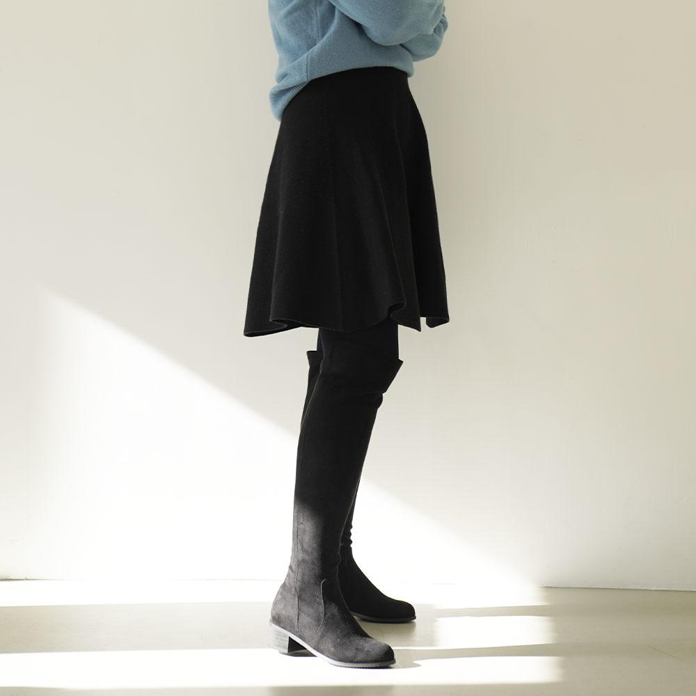 일칠칠살롱 (255-265mm) 빅사이즈 여성 구두 스웨이드 니하이 스웨이드 롱부츠