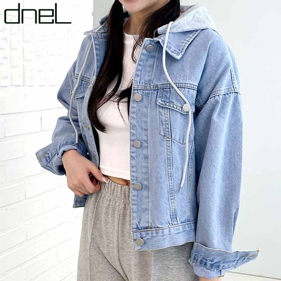 포스티 드넬 후드클럽청자켓dwj24143a