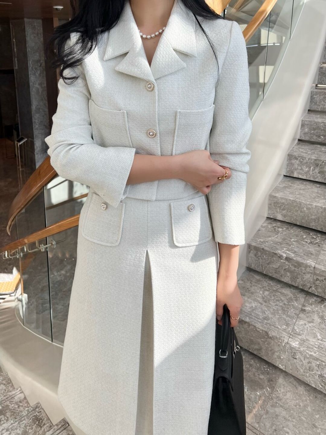 Venice Tweed Set 봄 여성 트위드셋업 숏자켓 맞주름스커트 봄하객룩