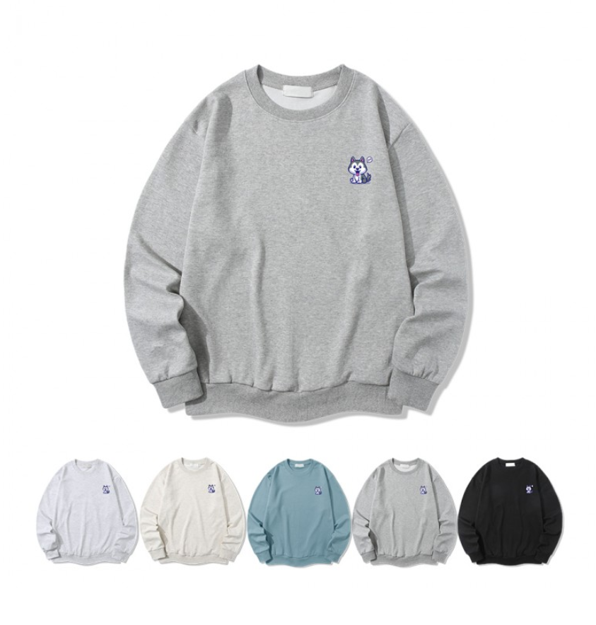 으니샵 5컬러5사이즈 허스키맨투맨 남여공용 특양면맨투맨 강아지맨투맨 남자맨투맨 여자맨투맨 학생맨투맨 10대맨투맨 20대맨투맨 30대맨투맨 커플티셔츠 단체 귀여운 댕댕이