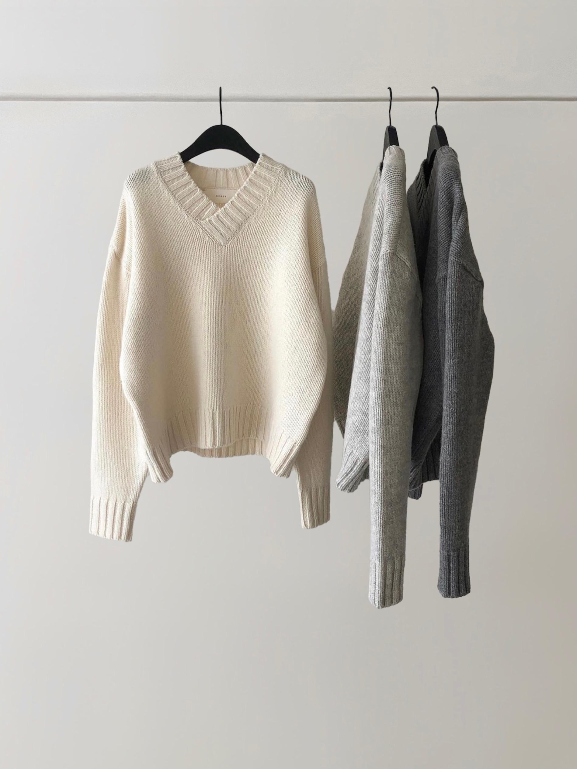 나우어데이즈 OUNCE 온스 코지 울 브이넥 니트 울100 긴팔 nt (3col)