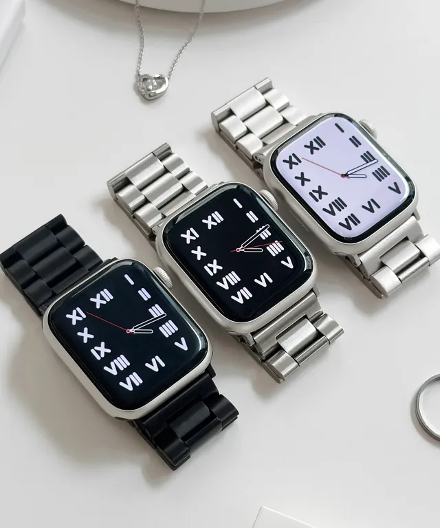 링고룸 당일출발🚀필름선물 애플워치 스트랩 메탈 케이스 밀레니즈 루프 가죽 밴드 스포츠 커플 생일 선물 가을 겨울 대학생 코디 팔찌 시계 우정템 10 9 8 7 4 3 Se