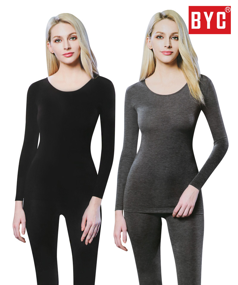 BYC 여성 가볍고 따뜻한 보디히트 내복세트 가을 겨울 심플내복 선물