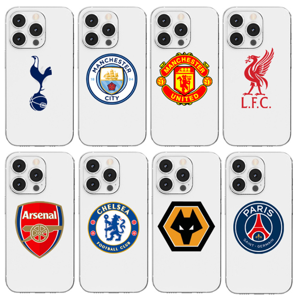 Oy14 1 시즌2 투명 핸드폰 유럽 리그 축구팀 엠블럼 사전 로고 남자 친구 선물 커플 휴대폰 갤럭시케이스 노트 10 20 플러스 울트라 S10 S20 S21 S22 S23