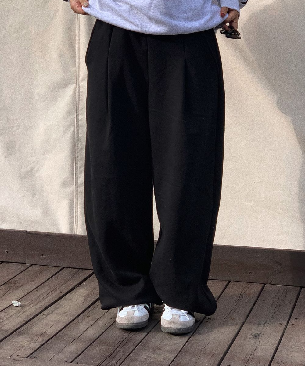 퓨어리 기모선택 스트링 오버핏 투웨이 와이드 조거 트레이닝 벌룬 팬츠 와이드팬츠 오버핏팬츠 벌룬팬츠 기모바지 남여공용 커플바지