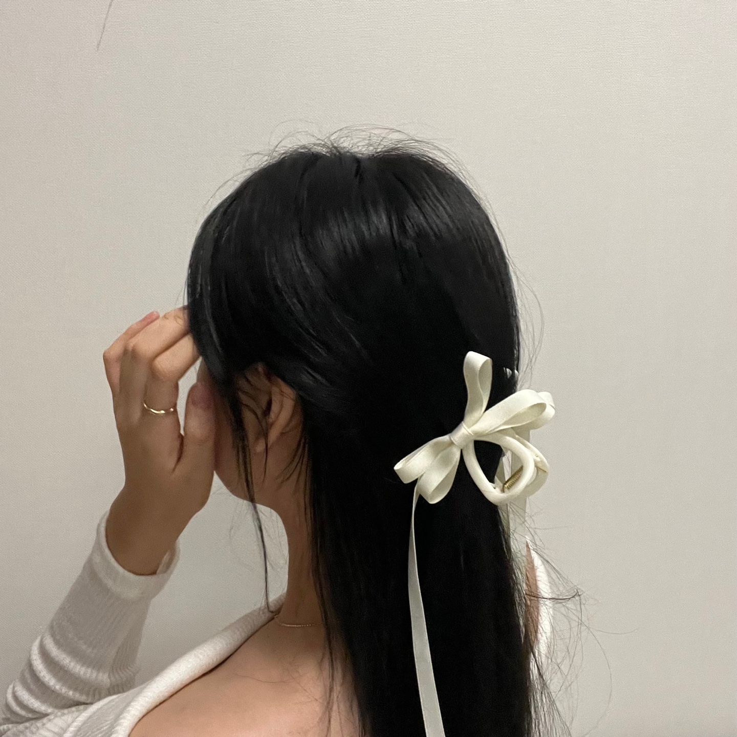 더럽링 ღ하객룩추천ღ 발레코어 리본 집게핀 올림머리 옆머리핀 리본핀 리본꼬임 발레 새틴 블랙 드롭 헤어핀 머리핀 하객룩 여신