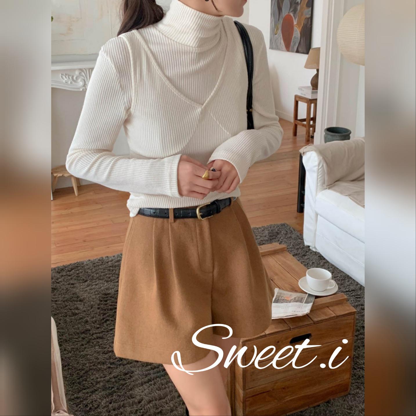 스윗아이 아잉 벌키 골지 폴라 뷔스티에 세트 4col areing