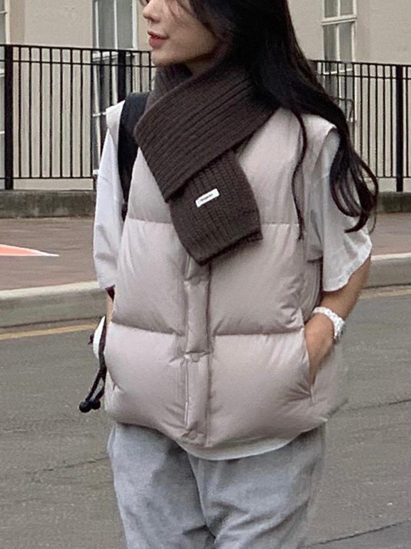 베르가못 하찌 머플러 울100 데일리 니트 롱 목도리 (4col)