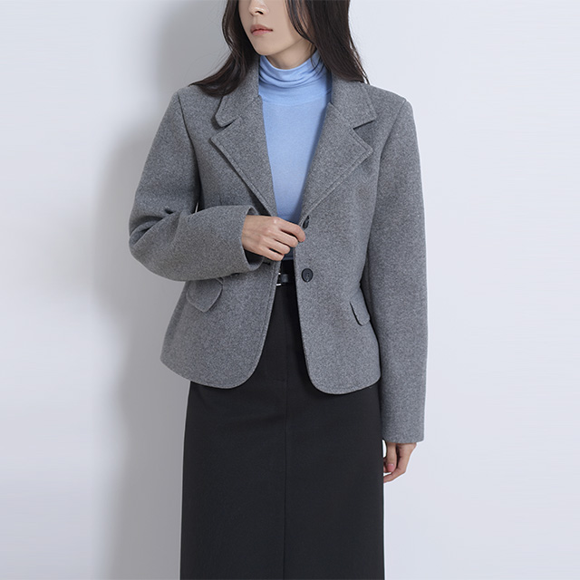 리틀마켓 라스트원 세일 클래식 두툼 베이직 언발 카라 투버튼 숏 블레이저 자켓 Jj54b3 아우터정장싱글모직베이지블랙챠콜하객결혼식모임파티연말면접