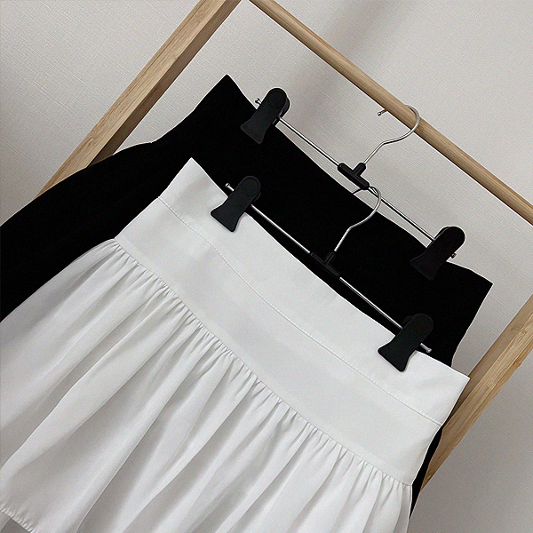 투게더위드미 당일 🔥하늘하늘 여리핏🔥 캉캉 쉬폰 미니 플레어 여름 뒷밴딩 치마바지 프릴 캉캉 스커트 화이트 블랙 휴양지