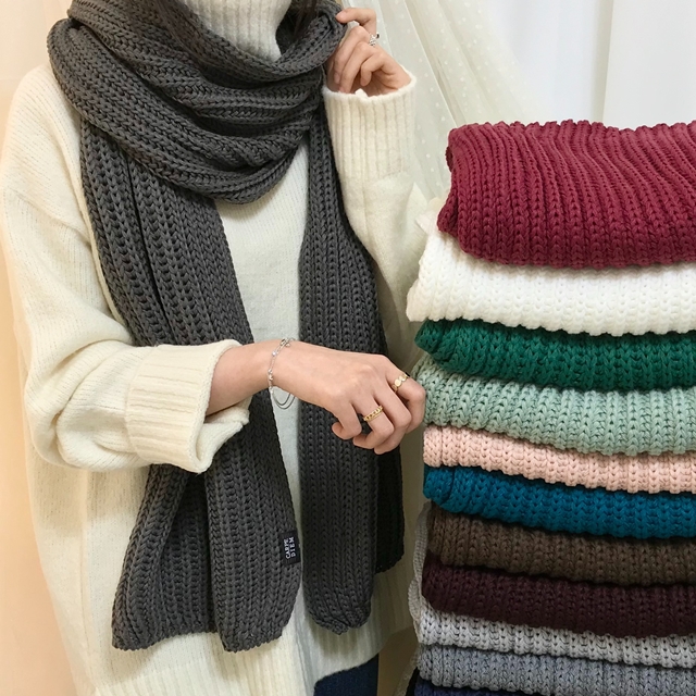 나라제이 따뜻 뜨개실 니트머플러 겨울목도리 뜨개질 선물 커플 여자 남자 남성 목돌이 연핑크 롱머플러 귀여운 두툼 롱목도리 민트색 네이비 남색 차콜 그레이 회색 블루