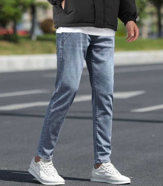 으니샵 2컬러5사이즈 슬림절개밴딩융털청바지 남여공용가능 융털청바지 밴딩청바지 슬림핏청바지 겨울청바지 남성융털청바지 여성융털청바지 데일리 캐주얼바지 데님바지 기모안감