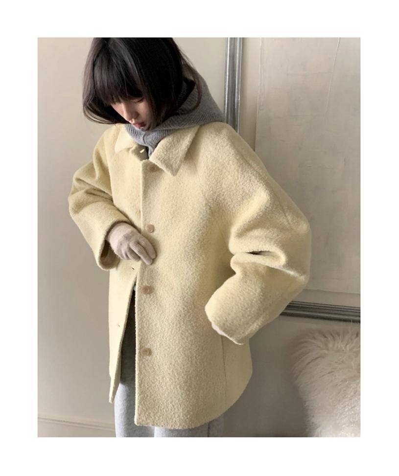 [쿠폰] Jinsim 진심 밀란 수리 알파카 하프 코트 (2colors)