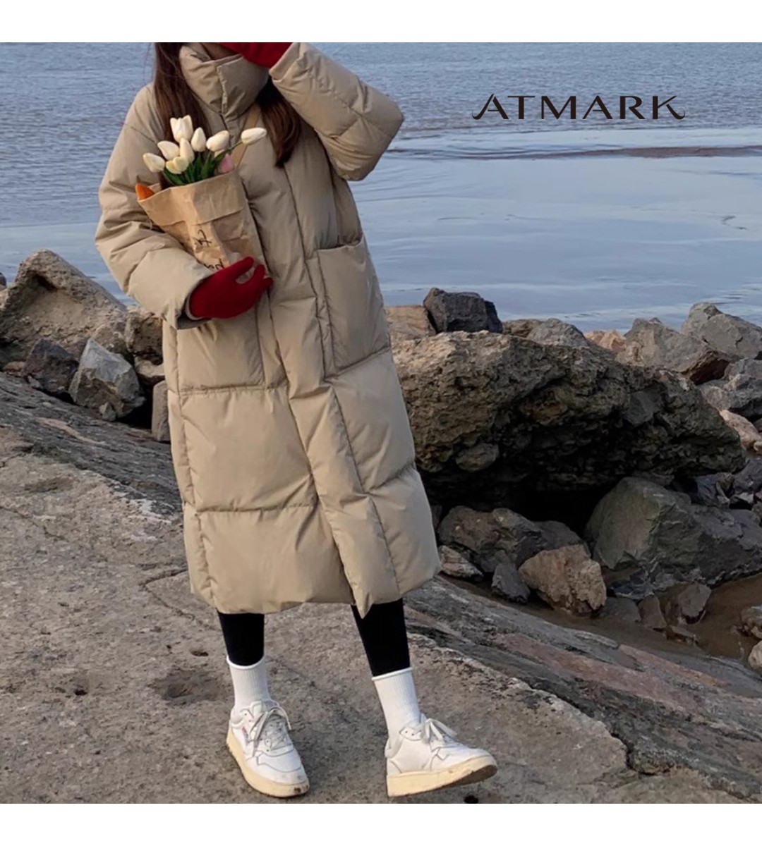 포스티 - ATMARK (77까지)루즈스퀘어롱패딩_AA39PD024G