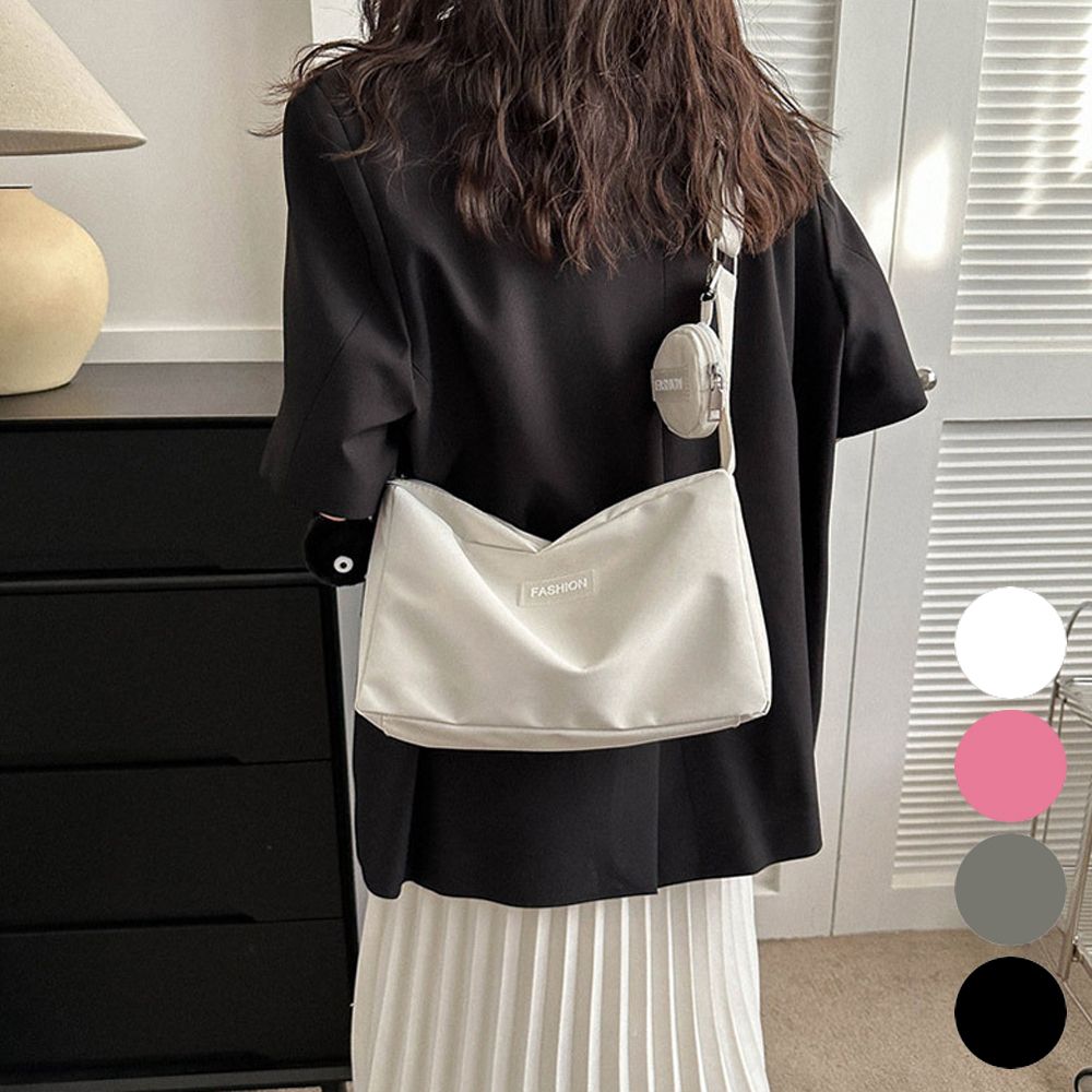 데일리나인 무료배송 Dnyne 여성 나일론 크로스백 에코 슬링백 키링 파우치 포함 수납력 로스백 여자 힙쌕 여자 가방 캐쥬얼 에코백 캔버스