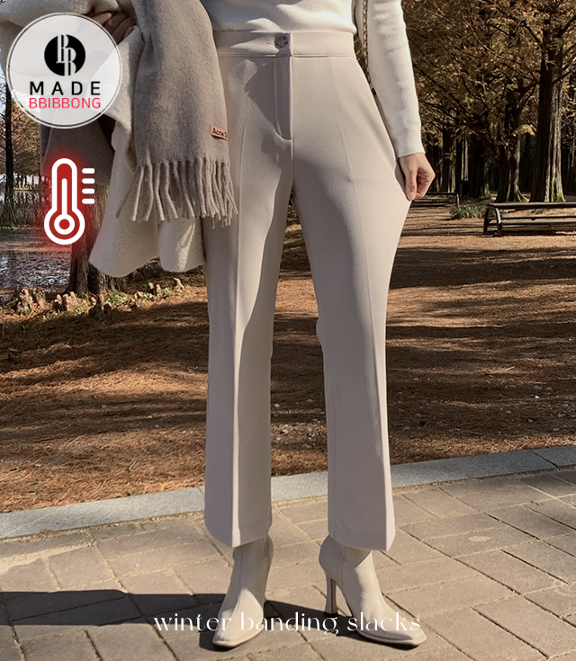 삐뽕언니 히든밴딩ver7 융기모 크롭 부츠컷슬랙스2color롱버전추가 기모바지 융기모팬츠 겨울긴바지 융바지 밍크슬랙스 기모슬랙스 겨울슬랙스 스판팬츠 겨울오피스룩
