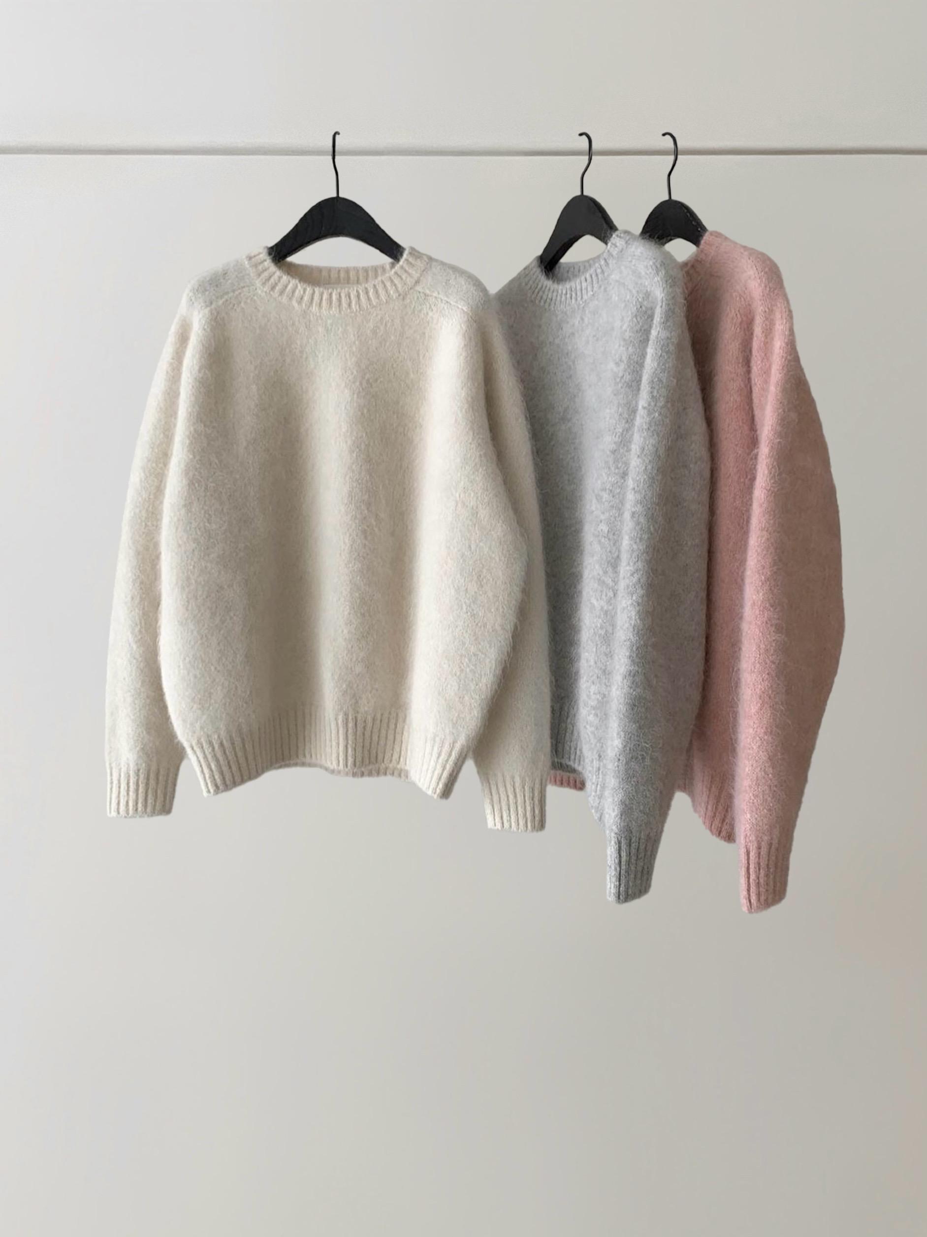 나우어데이즈 OUNCE 온스 스무드 알파카 니트 모헤어 울 라운드 nt (3col)