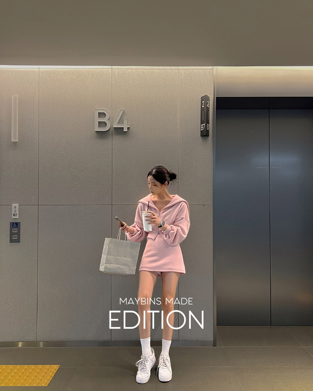 메이빈스 [당일발송 기획특가 Made 미니 롱]빅카라 투웨이 집업and스커트set 속바지포함 자체제작 데일리 꾸안꾸 집업세트