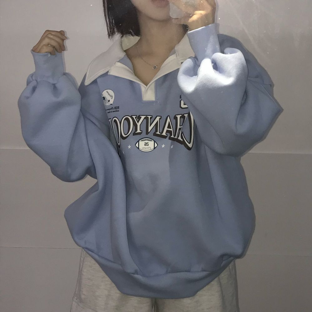 하루데이 (실물갑,기모)Candy tok tok over mtm - 3color