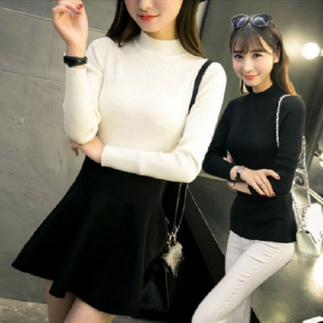 유투미월드 [♥당일 출고♥] 파챠 골지니트 반목티셔츠 SD-6468 [up]