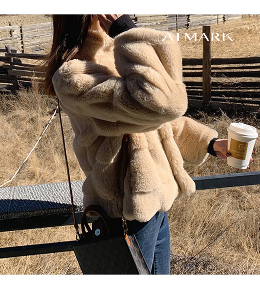 포스티 - ATMARK (77까지)카라페이크퍼자켓_AA39JK010G