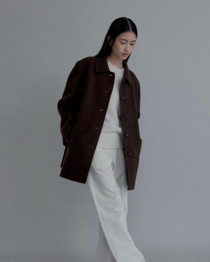 Feb11 페브러리 로얄 하프 코트 카센티노 핸드메이드 카라 싱글 ct (3col)