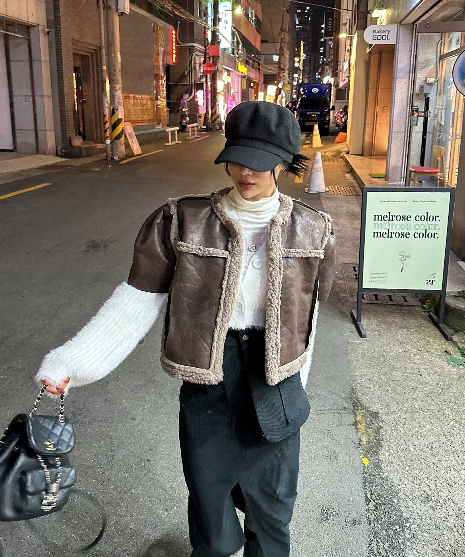 퍼프 반팔 양면 무스탕 (2col)